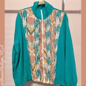 Jackets & Coats | Vintage Aqua Windbreaker Jacket | Poshmark